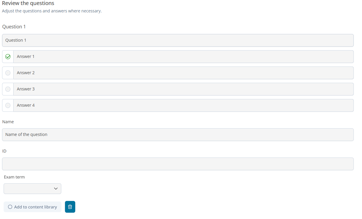 The AI question generator