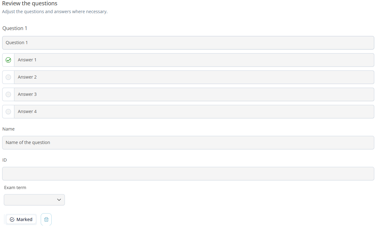 The AI question generator