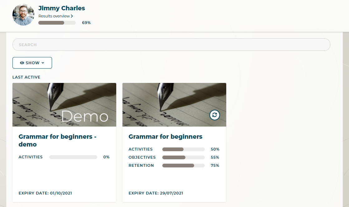 Adding an image to a course tile