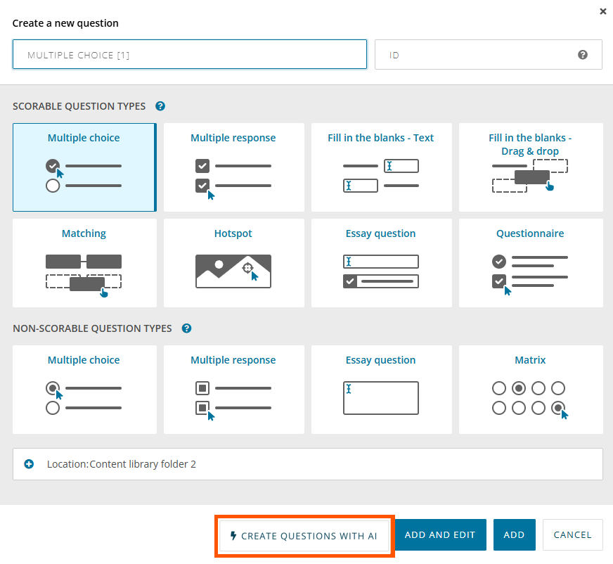 The AI question generator