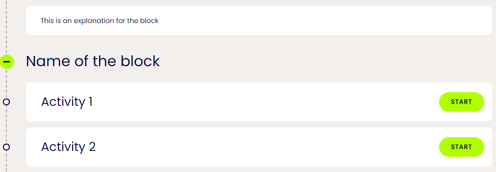 Add an explanation to a block